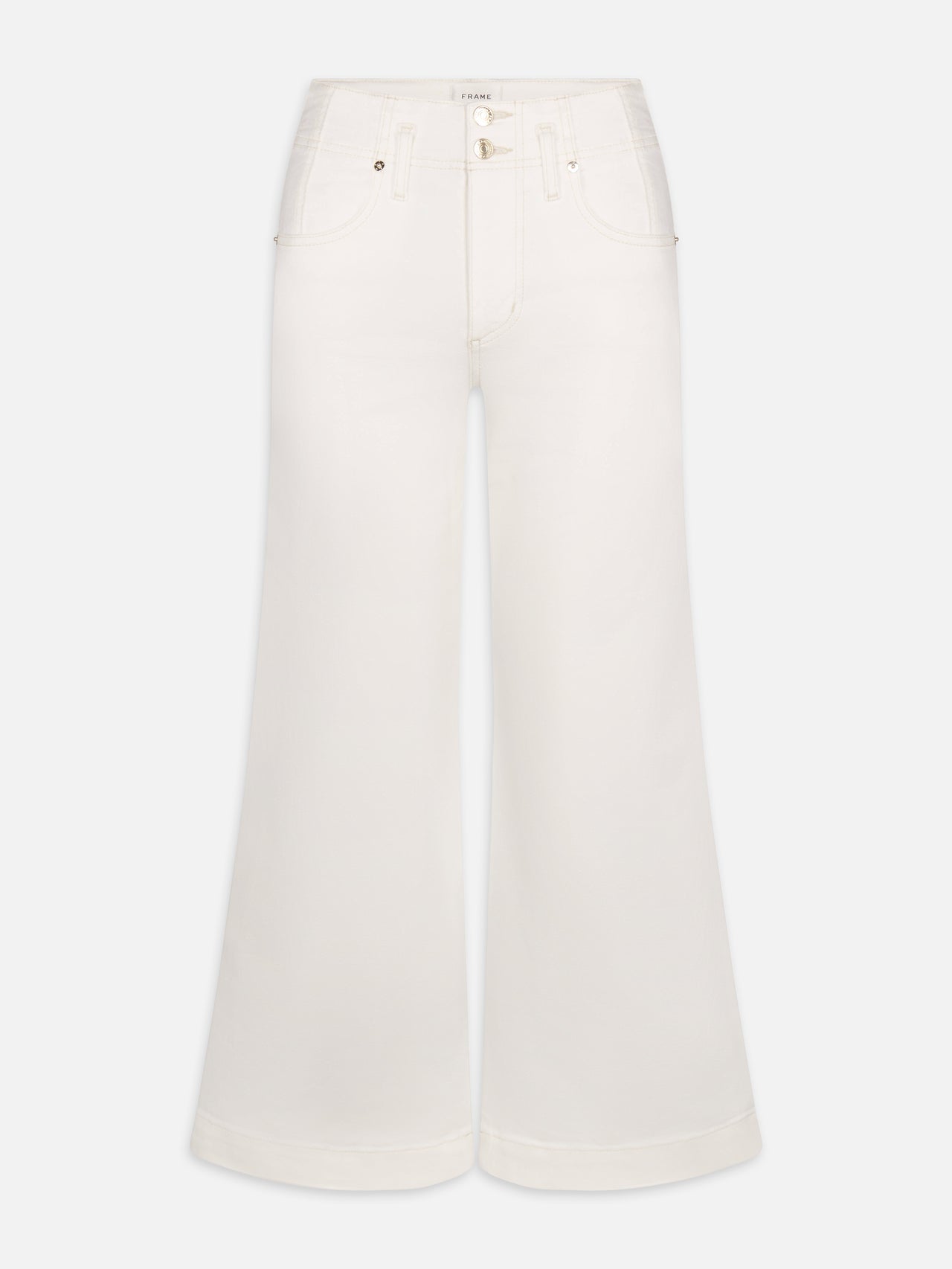 THE SEAMED WIDE TROUSER CROP AU NATURAL CLEAN