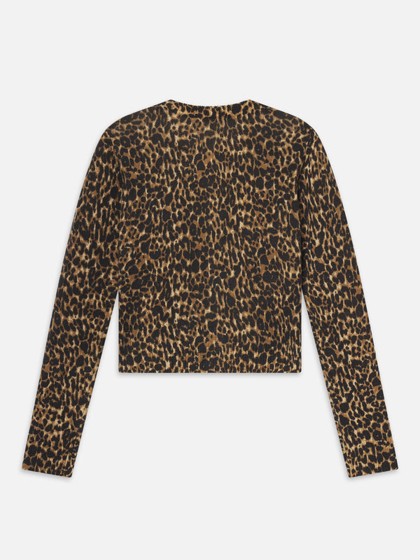 THE LEOPARD CASHMERE CARDI SAND MULTI – FRAME