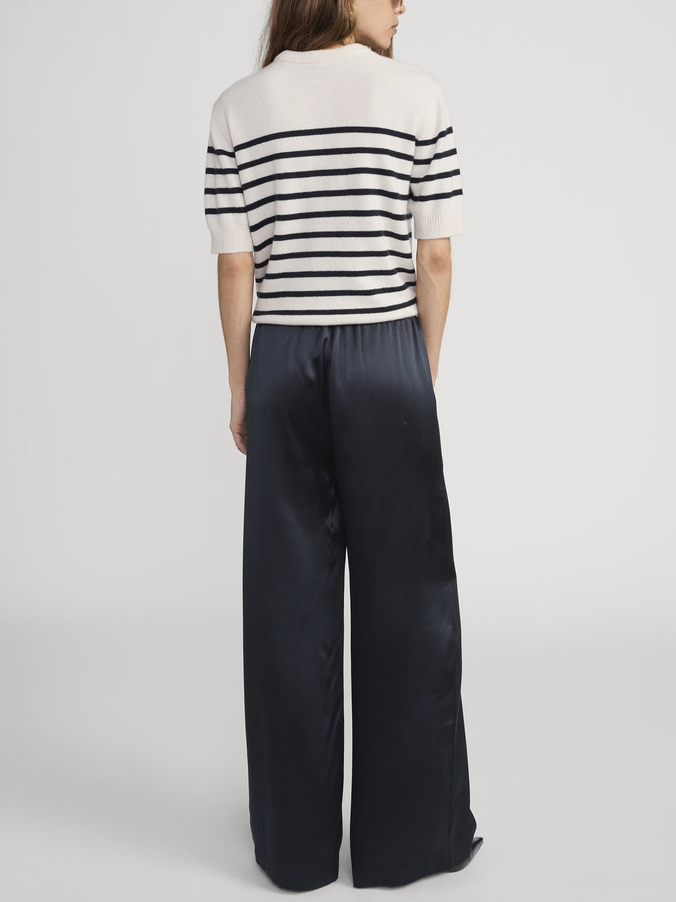 THE CASHMERE EASY CREW NAVY MULTI