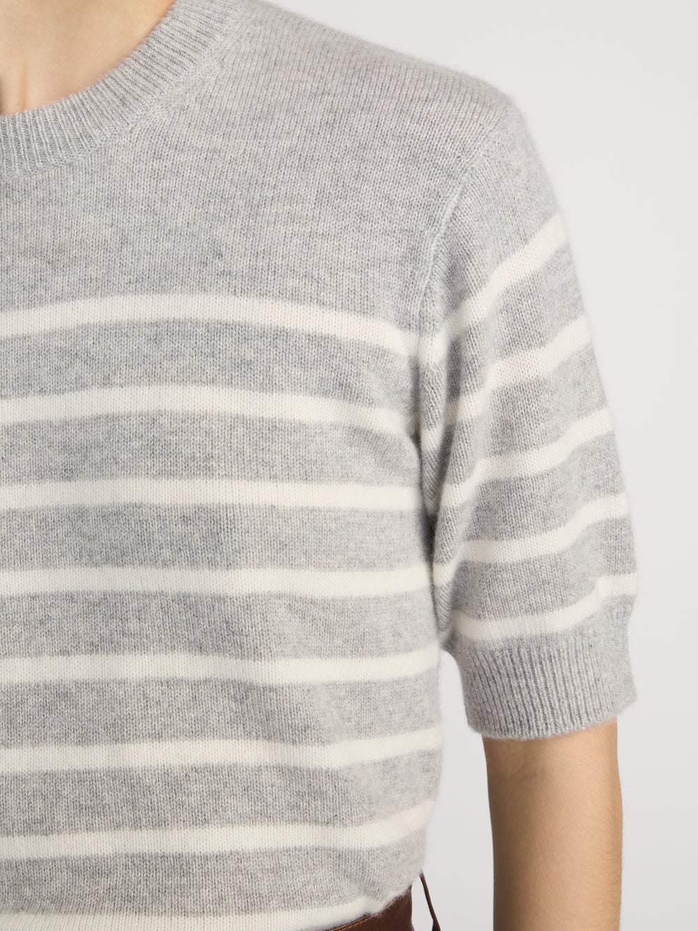 THE CASHMERE EASY CREW GREY MULTI