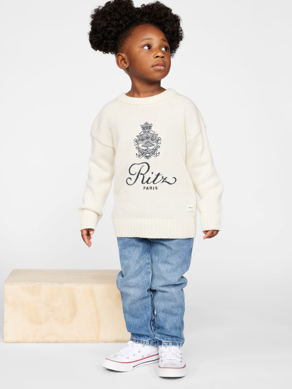 Ritz Kids' Cashmere Sweater -- Off White – FRAME